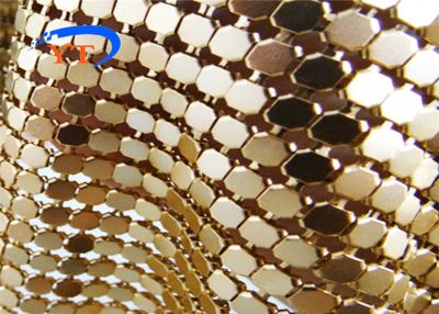 China 6mm Woven Metal Sequin Mesh Fabric 45*150cm For Table Cloth for sale
