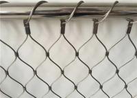 China Rhombus 1 X 19 Stainless Steel Rope Mesh 1.6mm Green Wall For Outdoor for sale