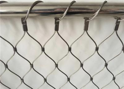 China Rhombus 1 X 19 Stainless Steel Rope Mesh 1.6mm Green Wall For Outdoor for sale