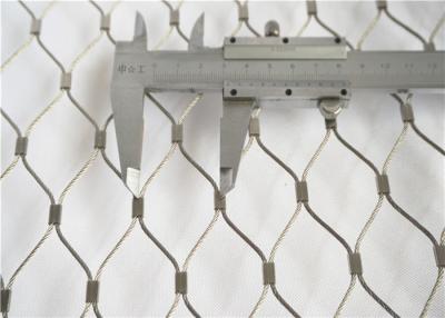 China 60*105mm Stainless Steel Ferrule Rope Mesh Diamond Stair Railing Infill Netting Safety for sale