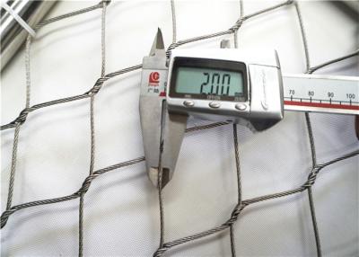 China Knotted 304 Zoo Animal Cages 2.0mm Stainless Steel Net Enclosure 25mm Wire Mesh for sale