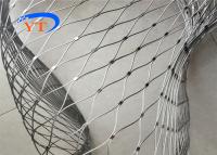 China 2.0mm SUS304 Stainless Steel Woven Wire Mesh Cable Netting 100x100mm For Plant Climbing for sale