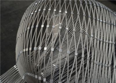 China 1.2mm Climbing Plant Support Mesh 200mm Stainless Steel Cable Wire Rope Netting 30x30mm for sale