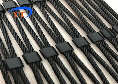 China AISI304 Wire Cage Enclosures 2.0mm Black Oxide Ferrule Wire Rope Mesh for sale