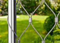 China 7 X 19 Light Architectural Wire Mesh / Ferruled X Tend Steel Mesh 80x80mm for sale