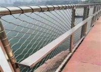 China Light Weight Knitted Stainless Steel Ferrule Rope Mesh For Commercial Guard Rail System for sale