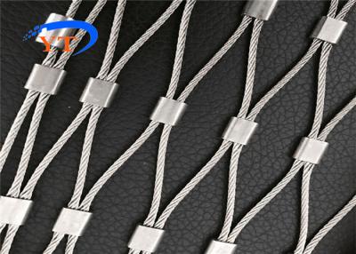 China Handwoven Diamond Stainless Steel Ferrule Rope Mesh Soft Zoological Enclosures for sale