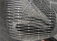 China SS304 Woven X Tend Mesh LightWeight Knotted Wire Mesh High Tensile 40x40mm for sale
