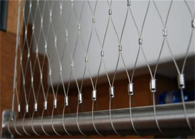 China X Tend Architectural Woven Metal Mesh 3.0mm Stainless Steel Ferrule Rope Mesh 40x40mm for sale