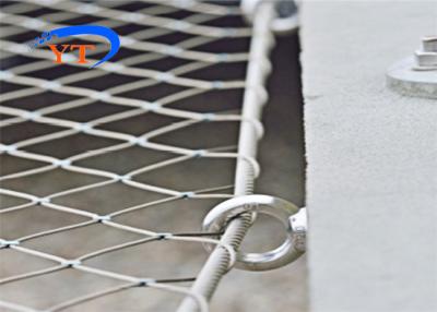 China Aisi 304 316 Ferrule Stainless Steel Rope Mesh Netting Safety Nets For Bridge for sale