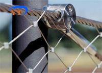 China Ferrule Diamond Mesh Fence Wire Fencing Inox 316 Stainless Steel Rope Mesh Net for sale