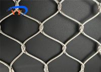 China 150mm Hole 7x7 Green Wall Steel Wire Rope Mesh for sale