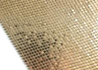 China Rectangle Gold Sequin Mesh Fabric Metal Mirror 10mm for sale