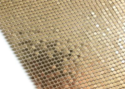 China Rectangle Gold Sequin Mesh Fabric Metal Mirror 10mm for sale