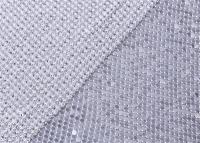 China Metallic Sequin Mesh Fabric 3mm Silver Sequin Dress 45*150cm SGS for sale