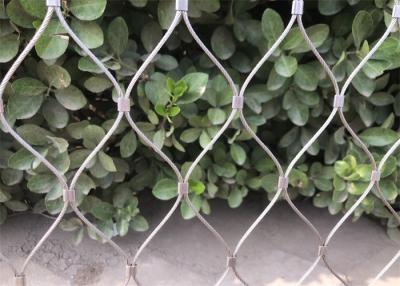 China 3.0mm Safe Stainless Steel Woven Wire Mesh / Net Stainless Steel Ferrule Rope Mesh 80x80mm for sale