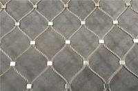 China 60x60mm Security Mesh Fencing Decorative Ferrule Wire Rope Net Long Lifespan for sale