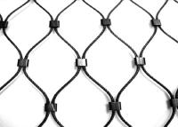 China 7x7 Black Oxide Wire Rope Interior Exterior Knotted SS Wire Rope Net 120x120mm for sale