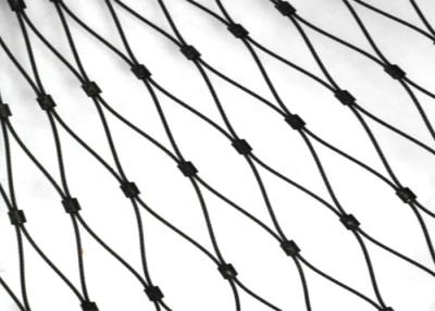 China Flexibility 50*50mm Stainless Steel Rope Mesh Stairs Safety Home Commercial Guardrails for sale