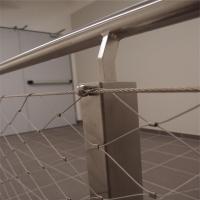 China 7 X 7 60mm Staircase Balustrade Cable Mesh Stainless Steel Diamond Wire Mesh for sale