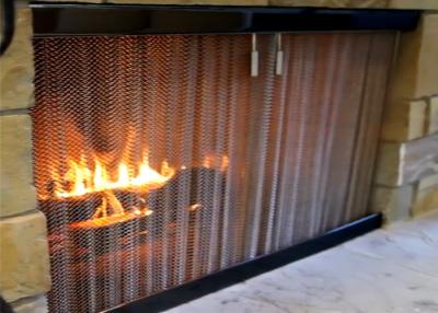 China Customized Metal Chain Drapes Fireplace Wire Mesh Curtain 6x6mm for sale