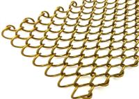 China 1.2mm Metal Mesh Fabric Curtain 8x8mm Cascade Coil Architectural Drapery for sale