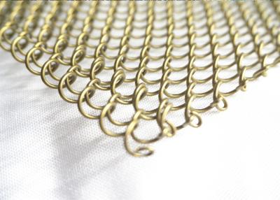 China Durable Metal Mesh Drapery Restaurant Hotel Fireplace Spark Screen Mesh Curtains 6x6mm for sale