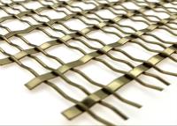 China Crimped Woven Decorative Wire Mesh AISI 304 / Brass Mesh Screen 8 X 8mm for sale