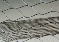 China Soft Flexible 80x80mm Stainless Steel Rope Mesh At Animal Enclosure Zoo Fence Bird Aviary for sale