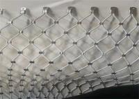 China Diamond Soft Handrails 2.0mm Ss Rope Mesh 2.4m Length Panels At Both Sides for sale