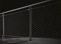 China Diamond Soft Handrails 2.0mm Ss Rope Mesh 2.4m Length Panels At Both Sides for sale