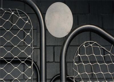 China Metal Diamond 7x7 Stainless Steel Rope Mesh Decorative Fence For Railing Security for sale