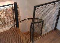 China 50mm 60mm Stainless Steel Rope Mesh Tensile Elevated Walkway Railing for sale