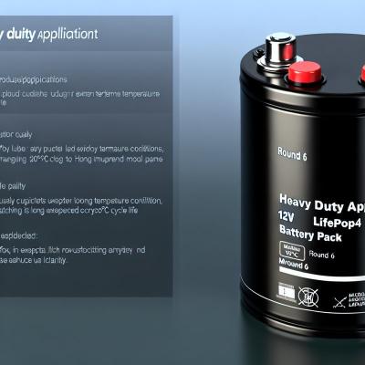 China Heavy Duty Applications 12V LiFePO4 Battery Pack -20°C To 60°C Expected Cycle Life Round 6 for sale