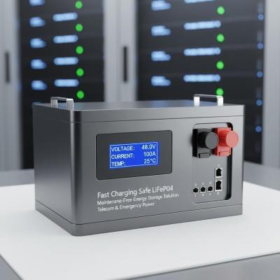 China Fast Charging Safe LiFePO4 Battery Pack Maintenance Free Energy Storage Solution for Telecom and Emergency Power Systems for sale