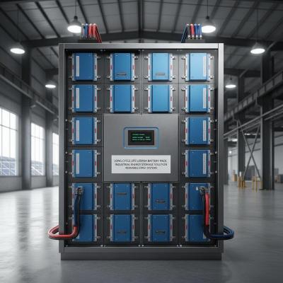 China Long Cycle Life LiFePO4 Battery Pack Energy Storage Solution for Industrial Applications and Renewable Energy Systems for sale