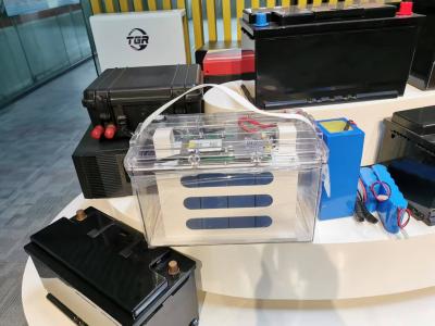 China 12.8V 100Ah LiFePO4 Battery with 6000 Cycle Life and Transparent Housing for Solar Energy Storage for sale