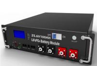 China LiFePO4 Battery Pack 25.6V 100Ah 2.56KWh Rack Mounted Energy Storage Battery for sale