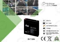 China 1.04KG sealed maintenance free rechargeable battery 6v 7ah For Alarm System for sale