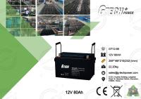 China Solar System Alarm System Sealed Lead Acid Battery 12v 80ah for sale