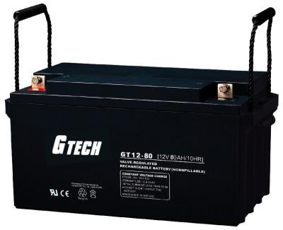 China Solar System Alarm System Sealed Lead Acid Battery 12v 80ah for sale