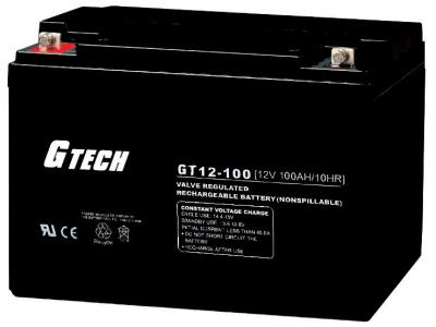 China 25.6v Solar System Valve Regulated Rechargeable Battery 100 Ah for sale