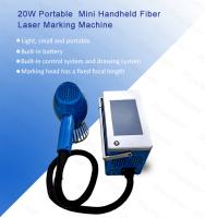 China 6KG Protable Animal Ear Tag Laser Marking Machine Fiber Laser Etching Machine 20w for sale