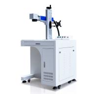 China 30w 50w Desktop Fiber Laser Marking Engraving Machine for Metallic for sale