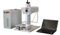 China Q-Switched Small Fiber Laser Marking Machine With Optional Servo Motors for sale