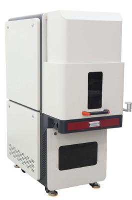 China Enclosed Safety Desktop Model 50W Fiber Laser Marking Machine For Deep Engraving for sale
