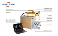China Auto Parts Fiber Optic Laser Engraving Machine 20W 0.001mm Repeated Accuracy for sale