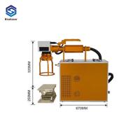 China Aluminum Fiber Laser Marking Machine 20 Watt 1064nm Wavelength Air Cooling System for sale