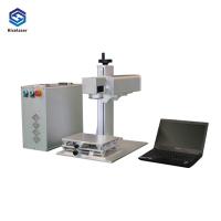 China Q-Switched Small Fiber Laser Marking Machine With Optional Servo Motors for sale