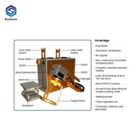 China 50w Air Cooling 110*110mm Fiber Laser Marking Machine for sale
